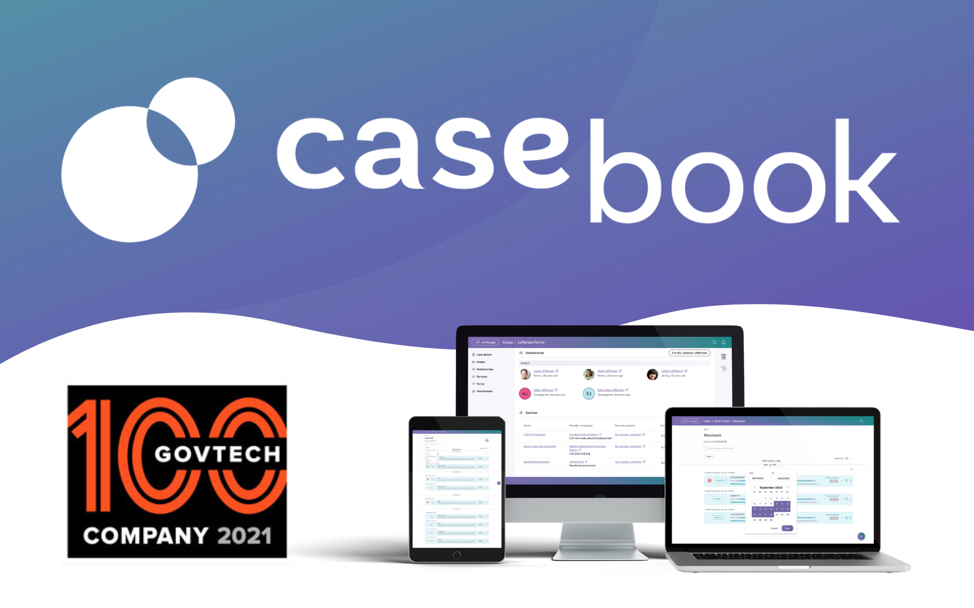 Casebook PBC Named a 2021 GovTech 100 Company by Government Technology